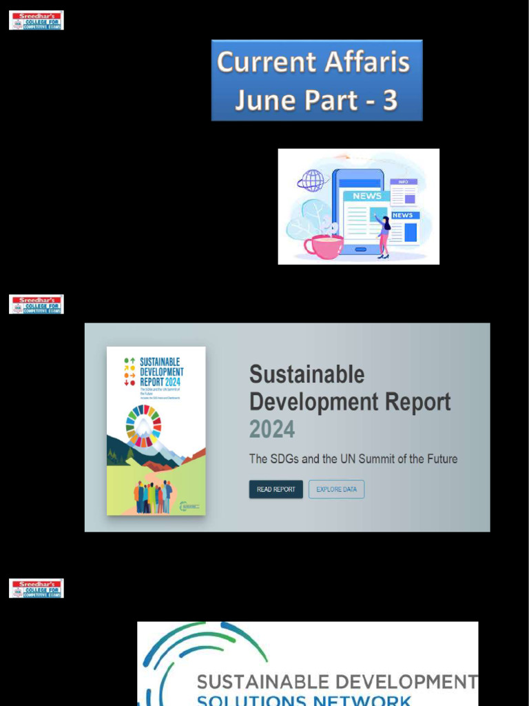 Current Affairs-Weekly Session-Ppt - June 2024 Part-III | PDF