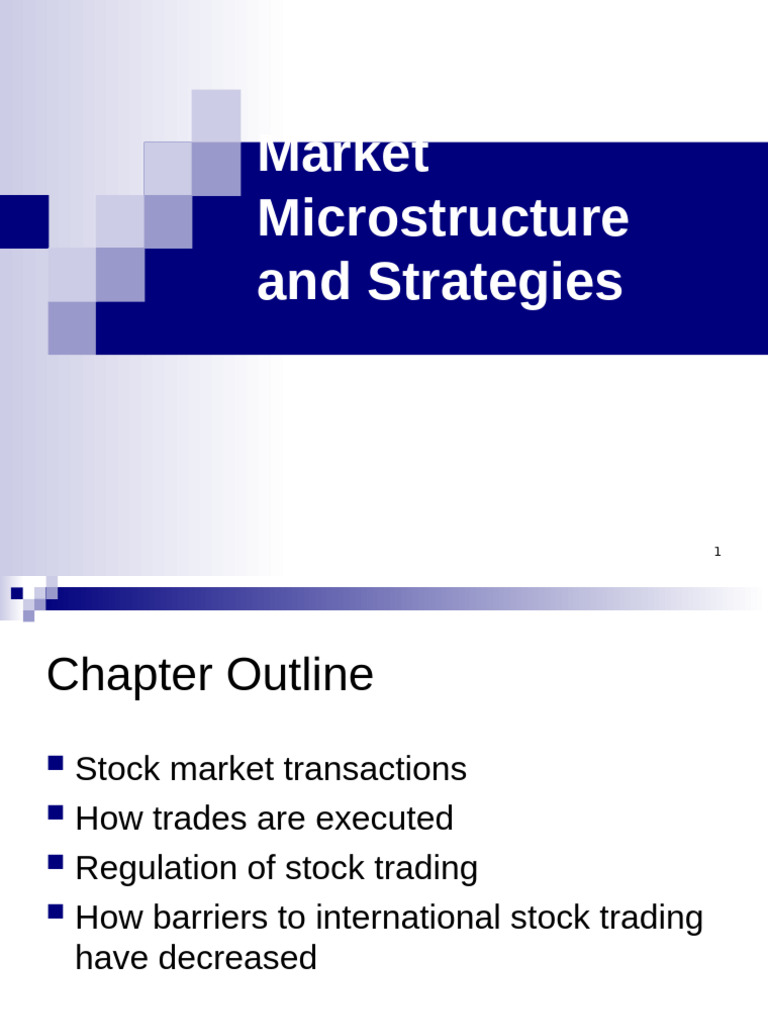 Market Startegis and Microstructure | PDF | Short (Finance) | Margin ...