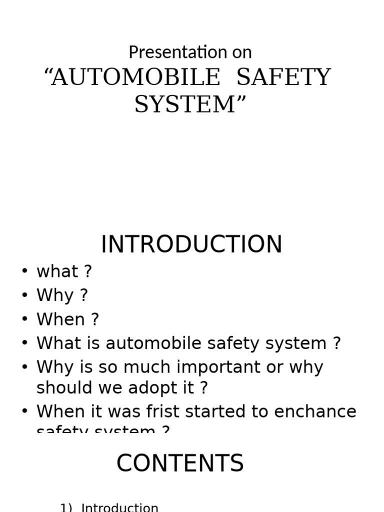 Automobile Safety System 5714 OaTxbnG | PDF | Airbag | Anti Lock ...