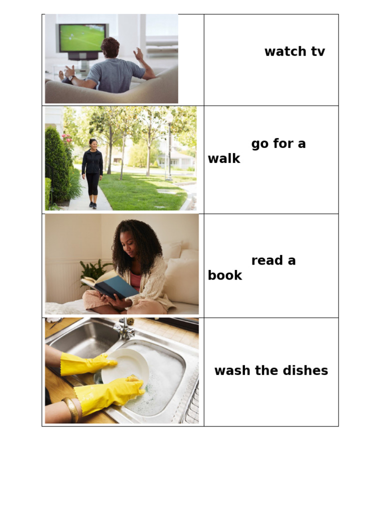Routine Flash Cards 1 | PDF