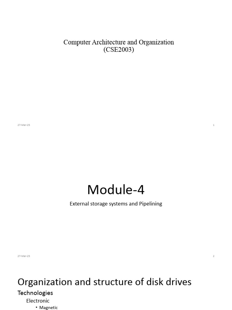 14 Computer Architecture and Organization | PDF | Hard Disk Drive ...