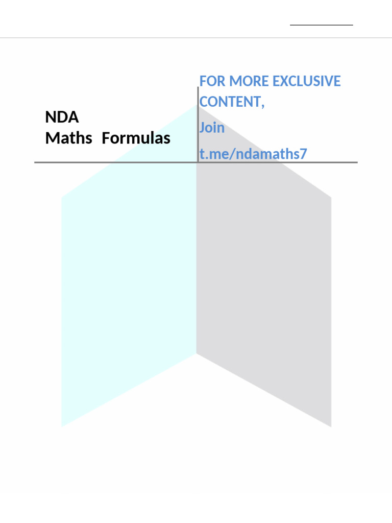 Mthematics Formula Booklet Chapterwise | PDF | Ellipse | Matrix ...