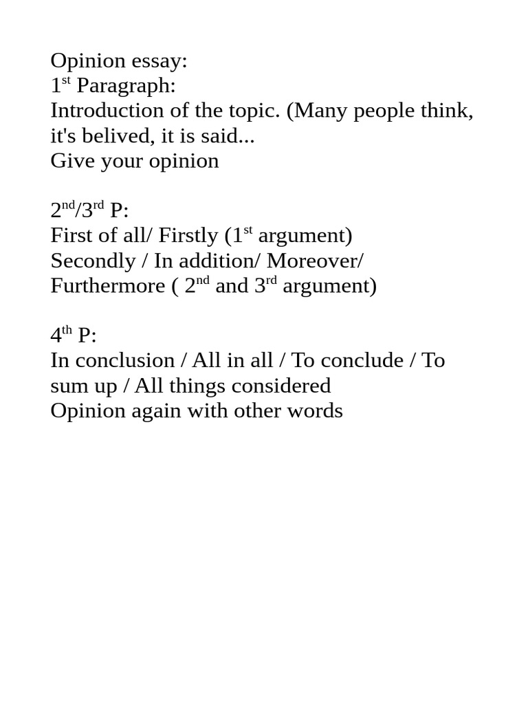 Opinion Essay | PDF