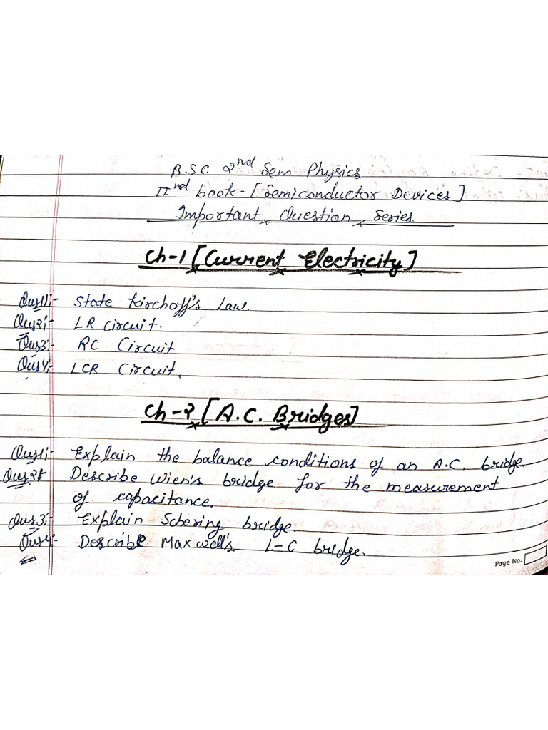 BSC 2nd Sem Physics (2nd Book - Semiconductor Devices) | PDF