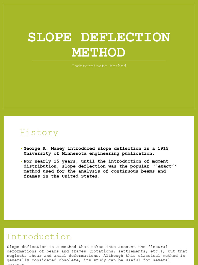 Slope Deflection Method | PDF | Beam (Structure) | Classical Mechanics