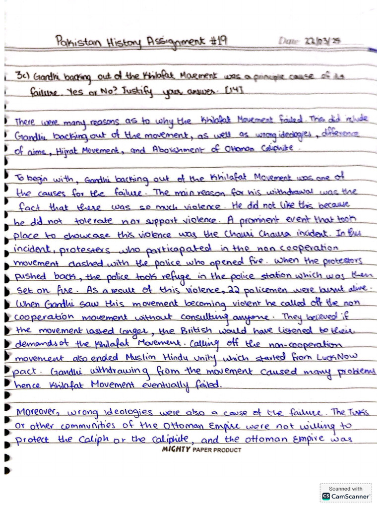 Pakistan History Assignment #19 | PDF