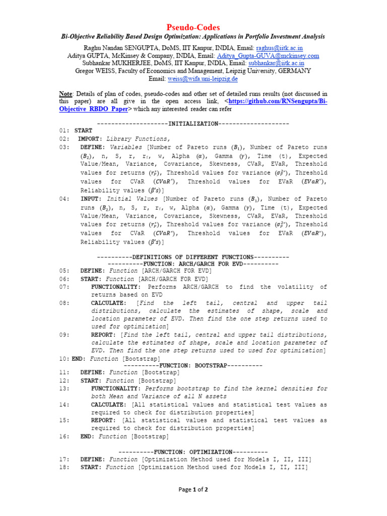 ANOR D 22 01867 - Pseudo - Code | PDF | Bootstrapping (Statistics ...