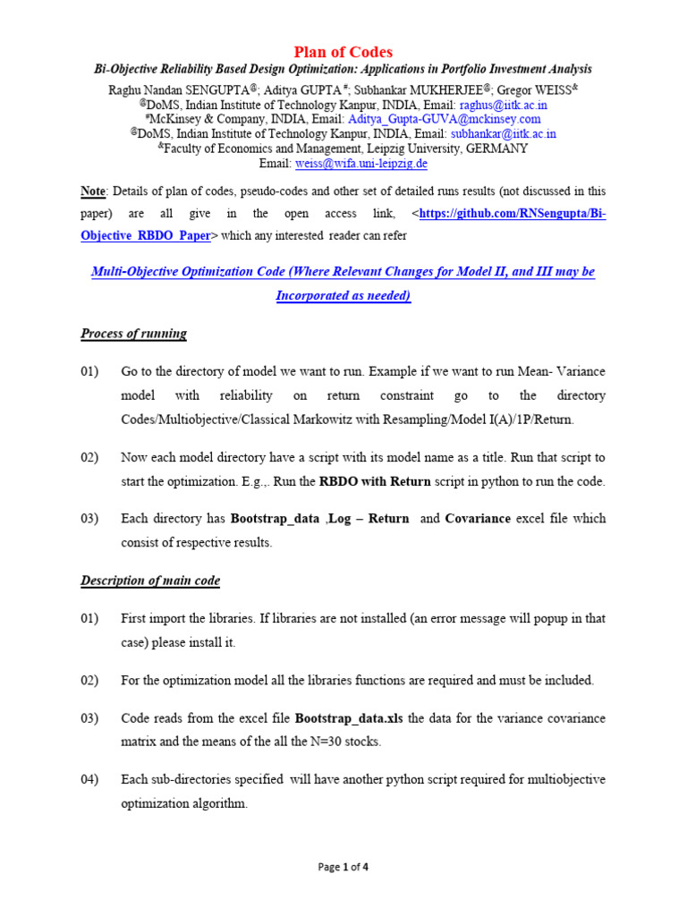 ANOR-D-22-01867 Plan of Codes | PDF | Mathematical Optimization | Function (Mathematics)