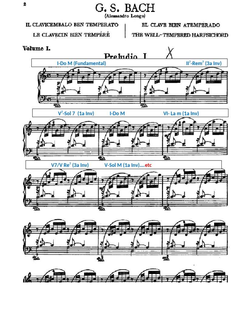 Ej Armonia Preludio 1 Bach | PDF