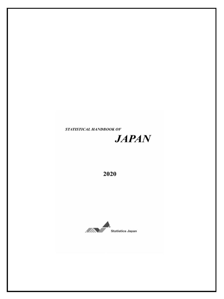 Statistical Handbook of Japan 2020 Ministry of Internal Affairs and ...