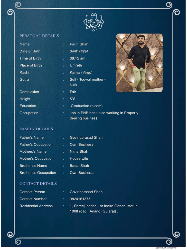 Parth (Bio Data) | PDF