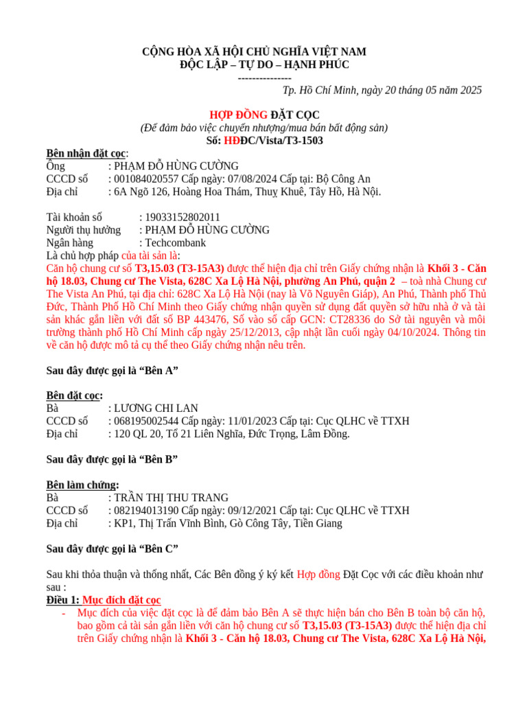 T3-1503 The Vista - Draft 1 | PDF