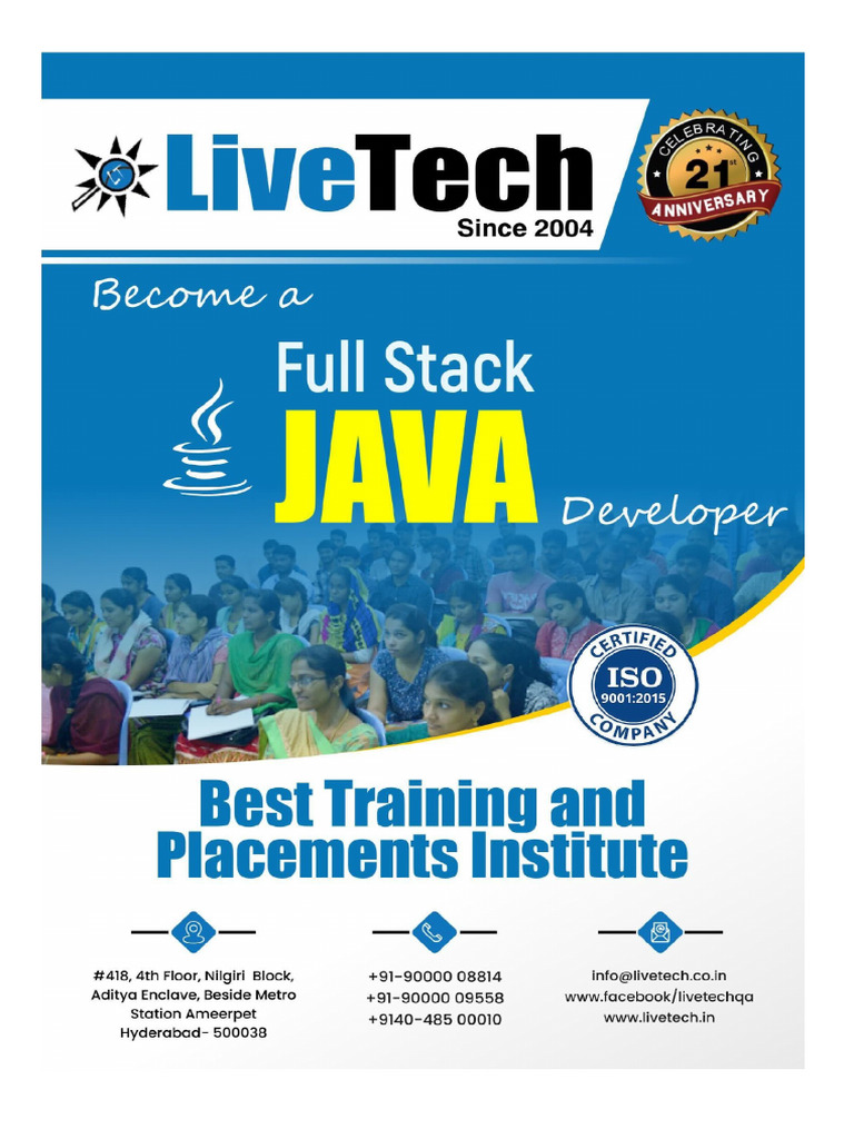 LiveTech Java Syllabus | PDF