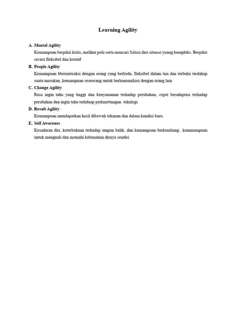 Learning Agility | PDF