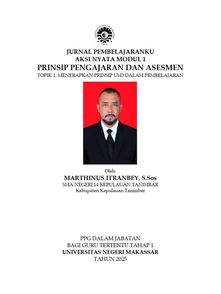 Jurnal Pembelajaran PPG 2025 Modul 1 | PDF