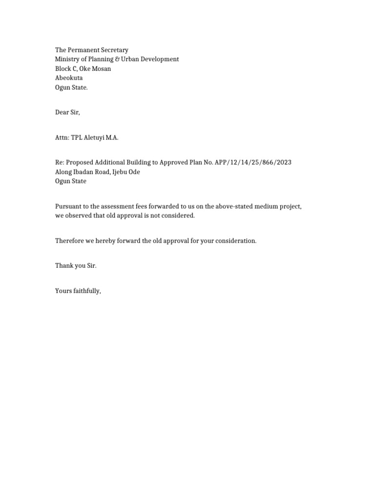 Letter to Permanent Secretary on Approval | PDF
