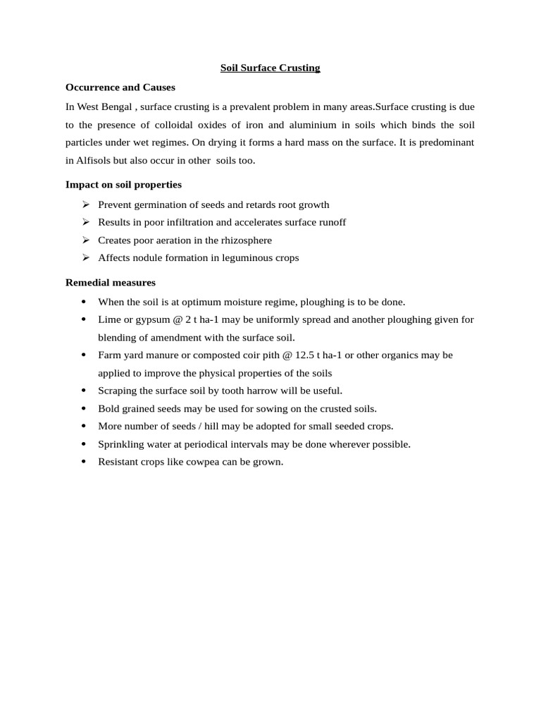 Soil Crusting | PDF