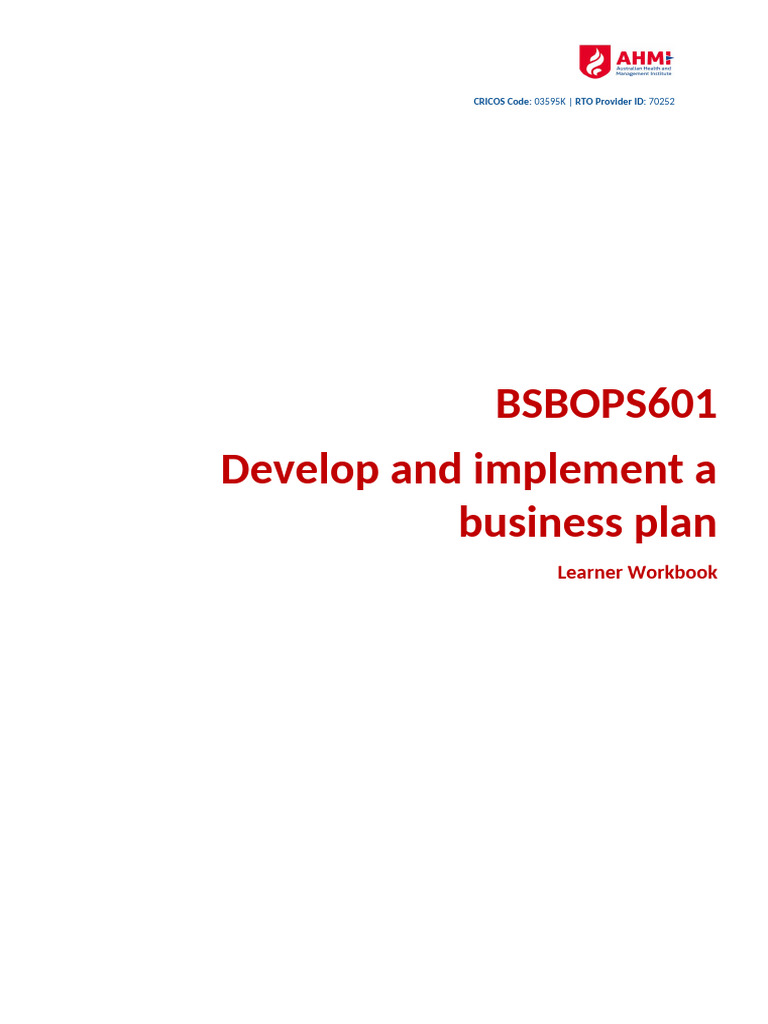 BSBOPS601 Learner Workbook V1.1 | PDF | Learning | Taxes