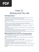 Writing and City Life Class11 Notes | PDF