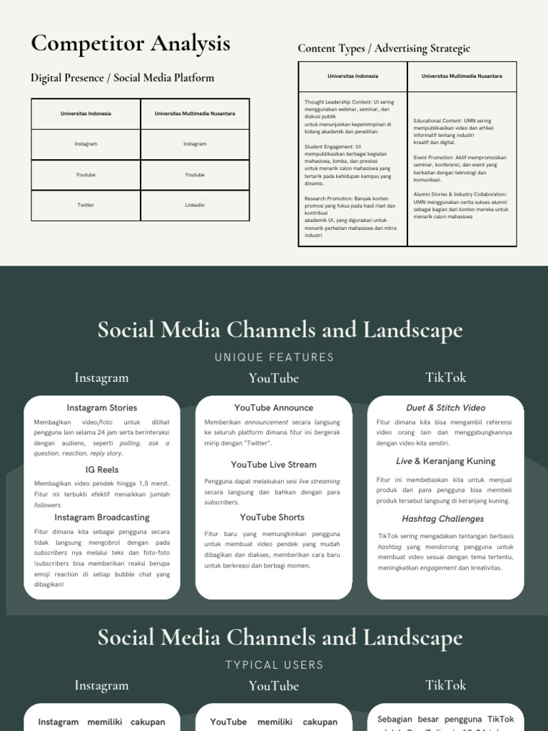Social Media Channels & Competitor Analysis | PDF