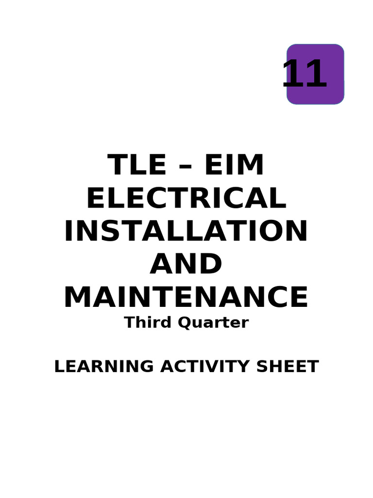 Tle-eim Grade 9 Las-3rd Quarter | PDF | Pipe (Fluid Conveyance) | Building Engineering