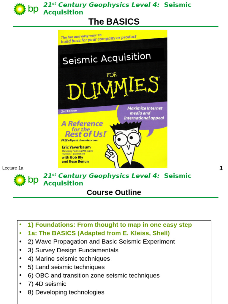 Seismic Data Acquisition The Basics | PDF | Reflection Seismology | Applied And ...