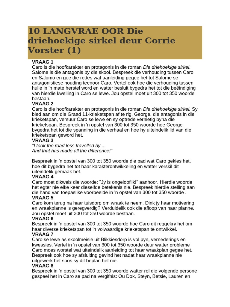 10 LANGVRAE OOR Die Driehoekige Sirkel | PDF