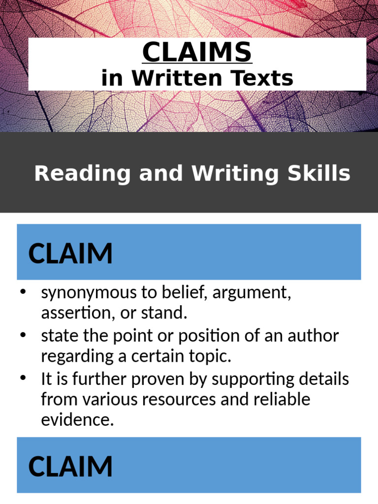 Q3 Module 3 Explicit and Implicit Claims in Written Texts | PDF ...