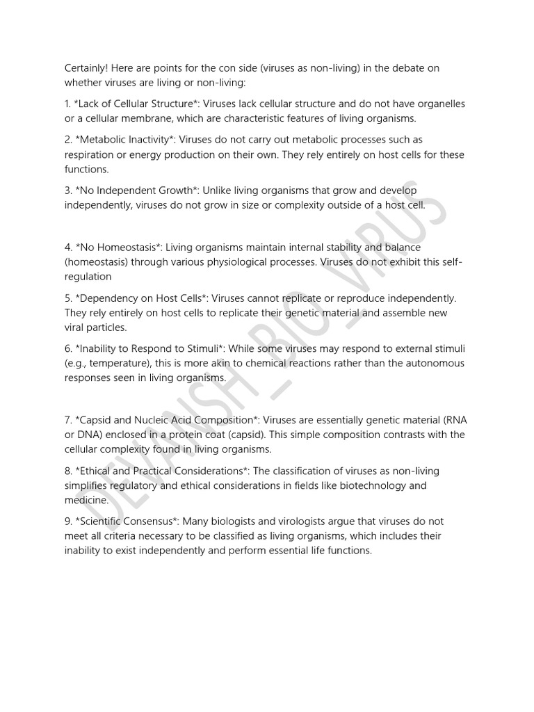Debate on Virus Life Status | PDF | Virus | Organisms