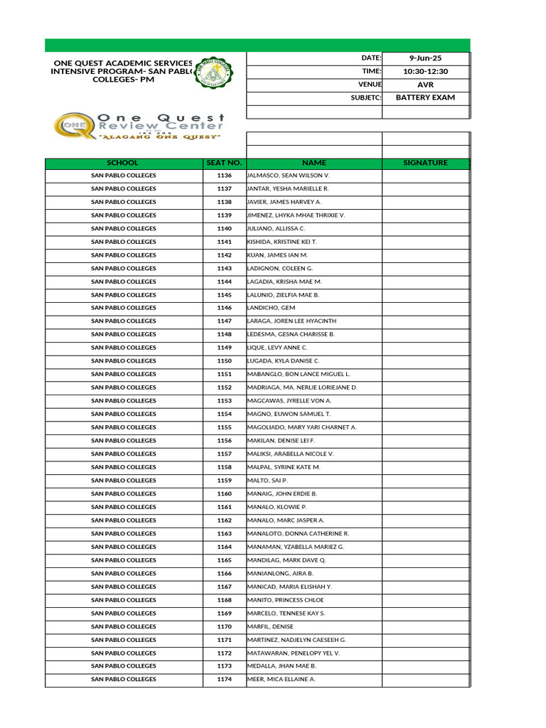 1st Year Sched | PDF