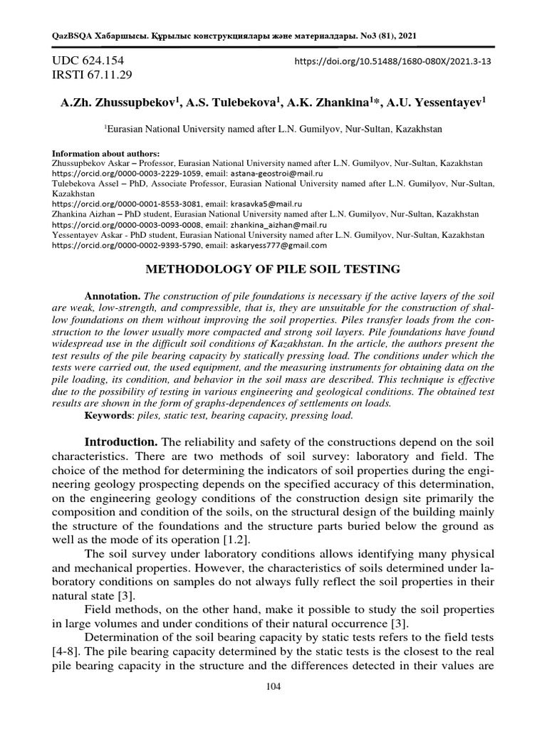 Methodology of Pile Soil Testing | PDF | Deep Foundation | Soil