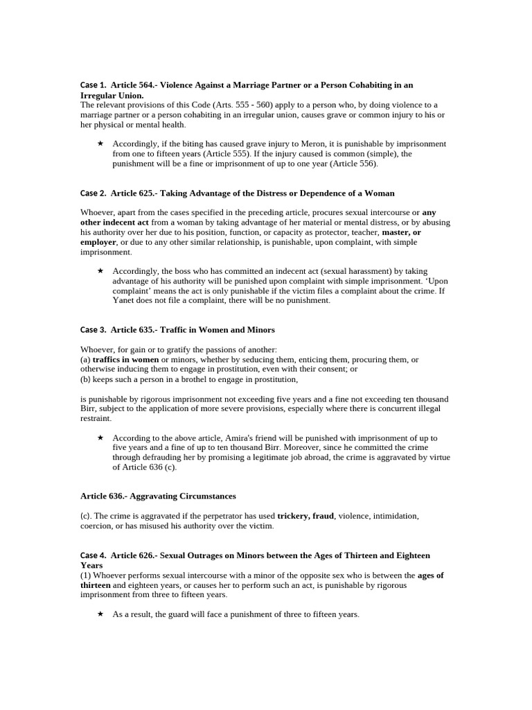 Relevant Articles To Entertain The Cases | PDF | Human Trafficking | Crimes