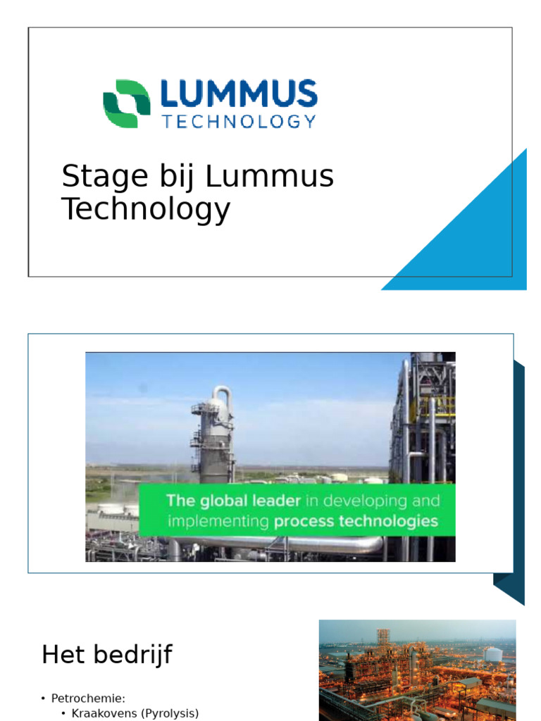 Stage Bij Lummus Technology | PDF