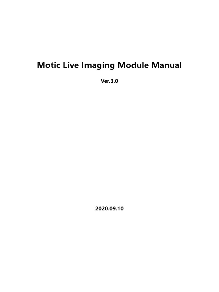 Motic Live Imaging Module-En | PDF | Window (Computing) | Color Balance