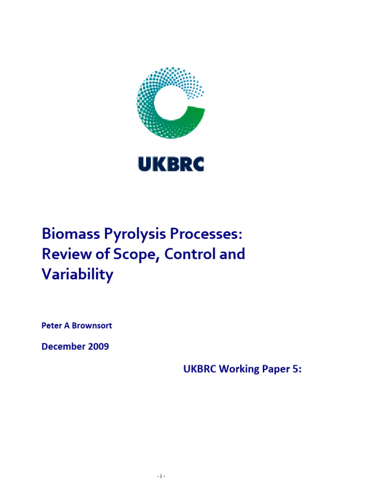 Biomass Pyrolysis | PDF | Pyrolysis | Combustion
