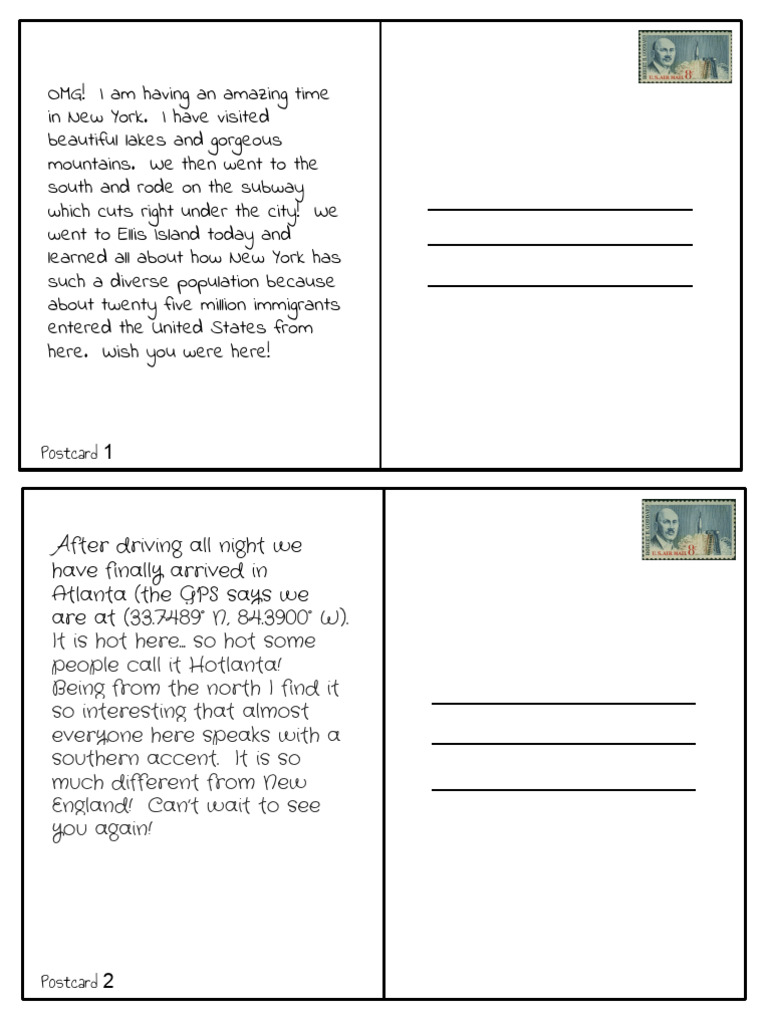 Five Themes of Geography POSTCARD ACTIVITY - IshanSingh | PDF