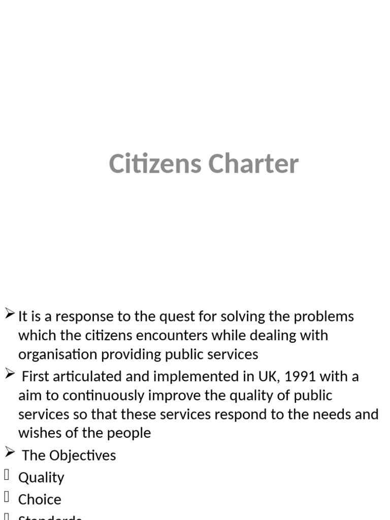 Citizens Charter | PDF