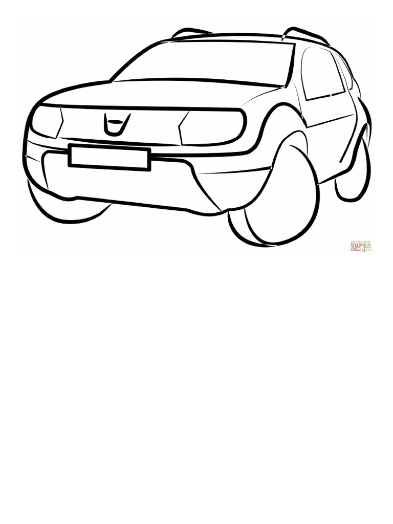 Salinan Dacia Duster Coloring Page _ Free Printable Coloring Pages | PDF