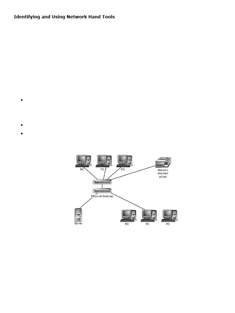 Identifying and Using Network Hand Tools | PDF | Computer Network | Local Area Network
