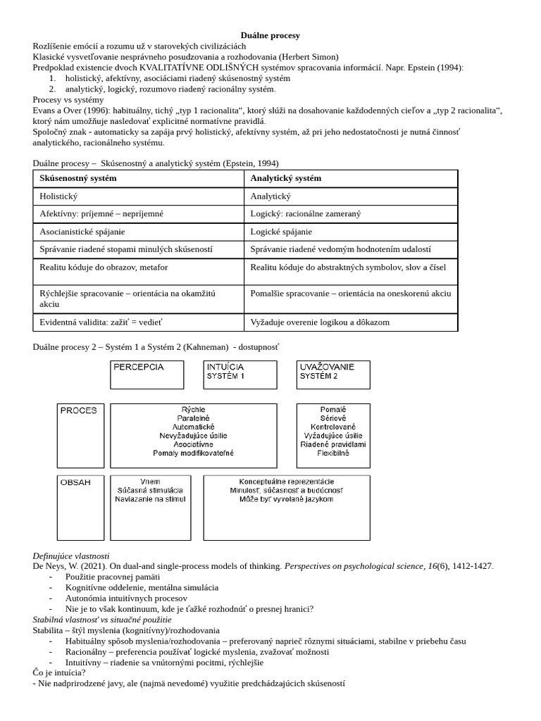 Duálne Procesy | PDF