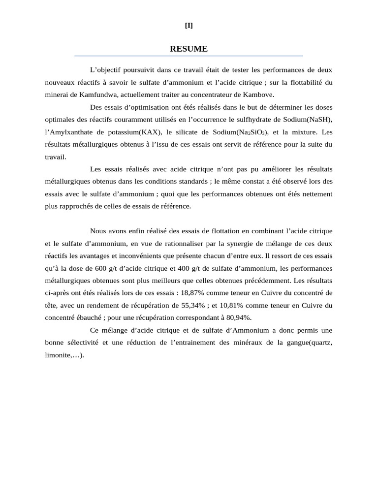 Memoire Beya Final 2 | PDF | Adsorption | Ion