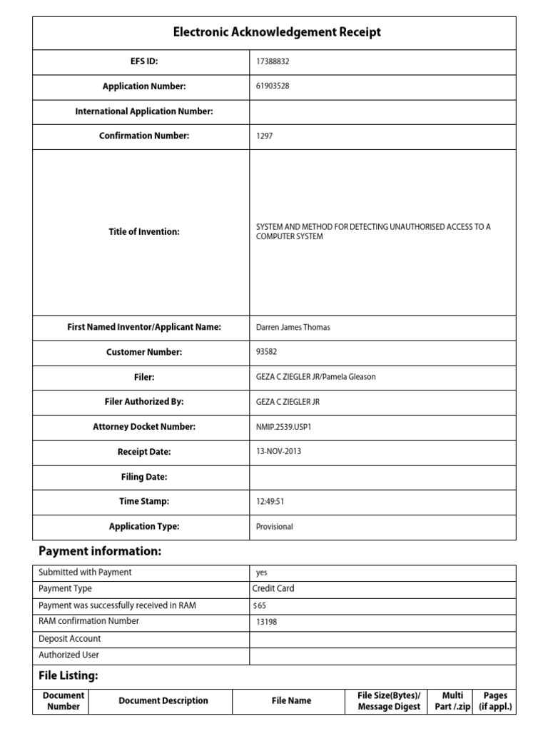 Electronic Receipt Template | PDF | Glossary Of Patent Law Terms | Receipt