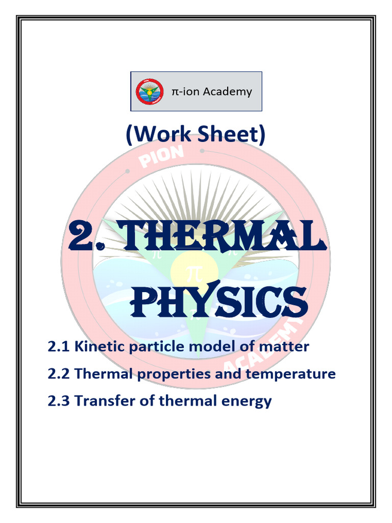 2 Thermal Physics Work Sheet Print File Pagenumber Final Pdf