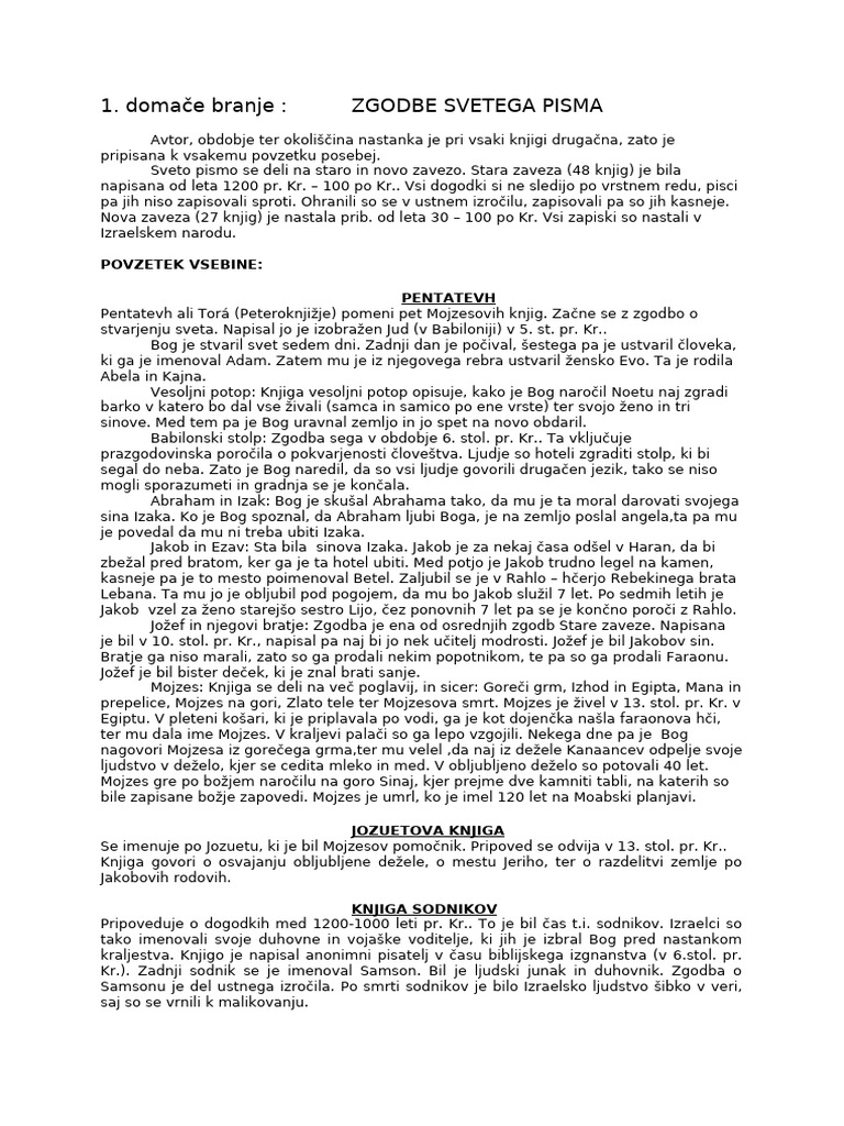 Slo Dob Zgodbe Svetega Pisma 08 Obnove | PDF