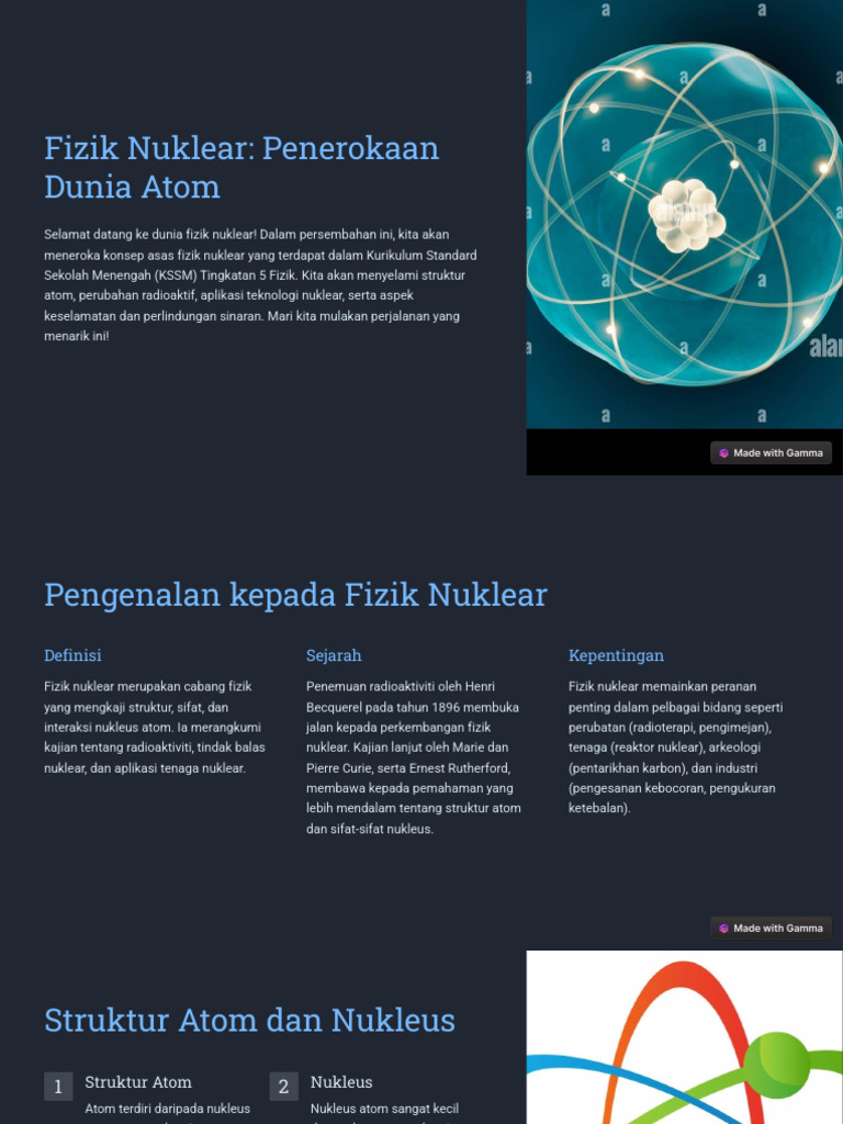 Penerokaan Fizik Nuklear Tingkatan 5 | PDF