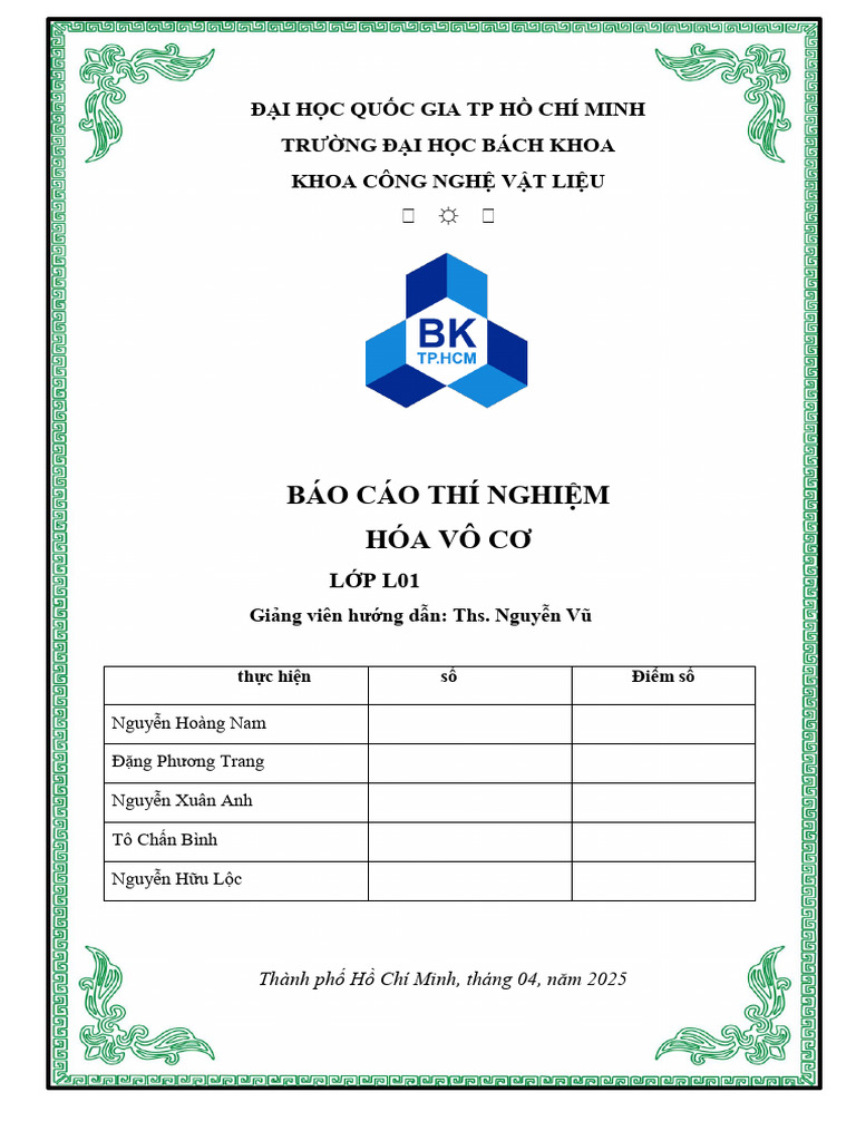 Bao Cao Hoa Vo Co Finallll Done | PDF