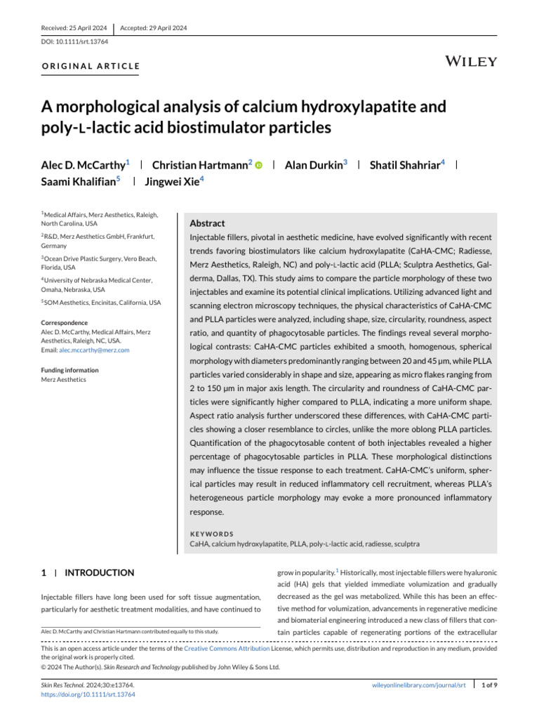 A Morphological Analysis of Calcium Hydroxylapatit | PDF | Microscope ...