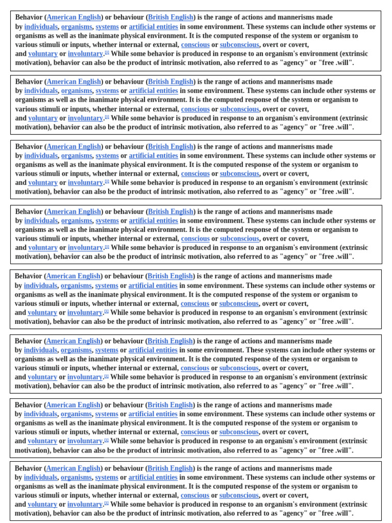 Behavior | PDF | Behavior | Motivational