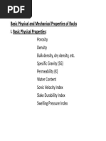 Physical Properties of Rocks Explained | PDF | Porosity | Density