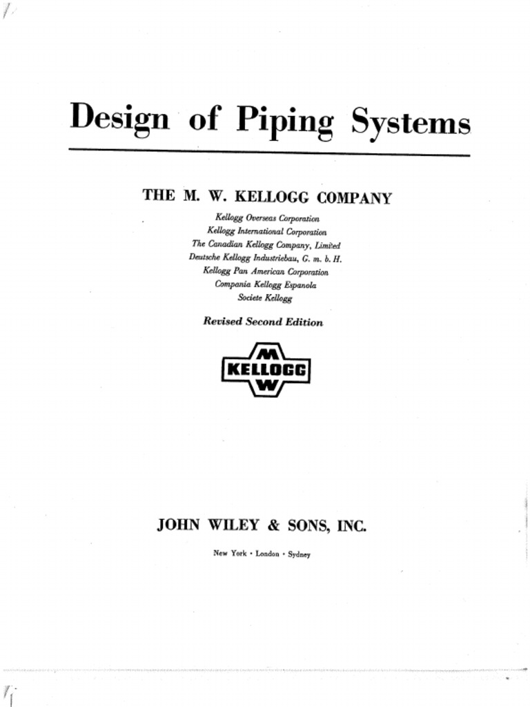 Design of Piping Systems | PDF